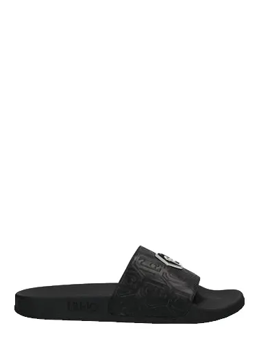 LIU •JO Pool Slides - Black