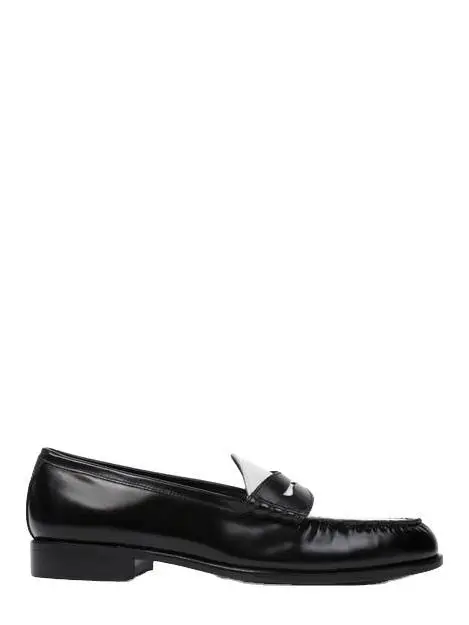 ANTHONY VEER Como Penny Loafer - Black White
