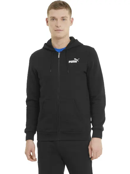 PUMA Essentials Full-zip Logo Hoodie - Black