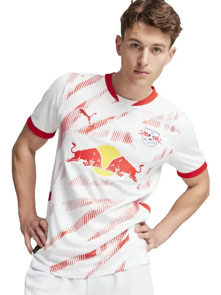 PUMA Rb Leipzig 24/25 Replica Home Soccer Jersey - White-for All Time Red