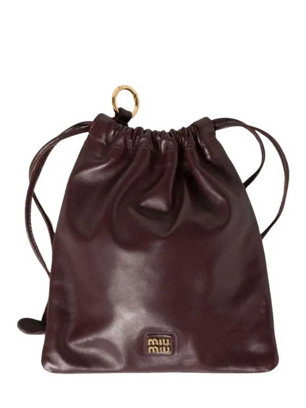 Miu Miu Logo Patch Pouch - Red