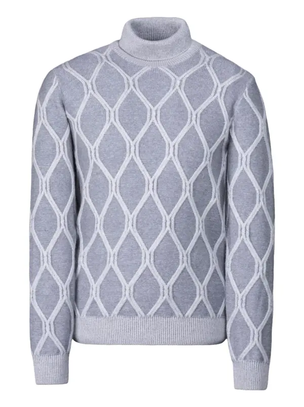 MOORER Gordon-wht Sweater - Grey