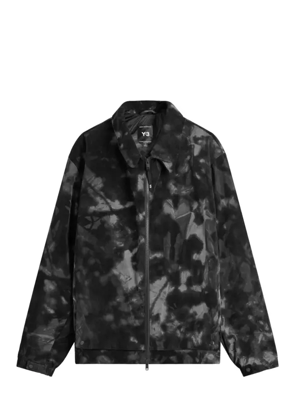 Y3 Aop Flock Nylon Shell Jacket - Grey