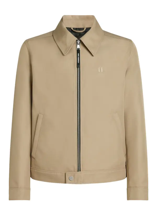 Karl Lagerfeld Logo-embroidered Bomber Jacket - Neutrals