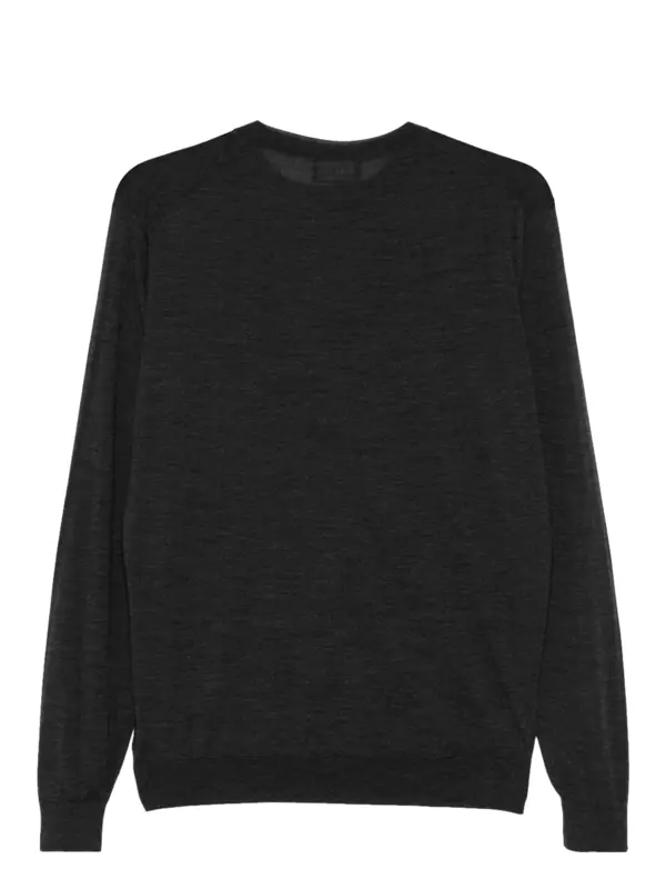DELL'OGLIO Fine-knit Merino Wool Sweater - Grey