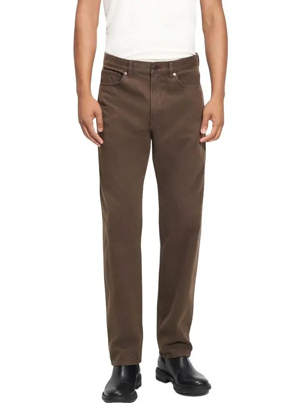 Theory Viggo Straight Leg Jeans - Brown