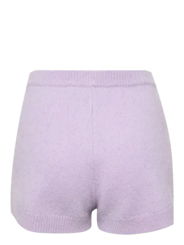 Cynthia Rowley Wool Knit Shorts - Purple