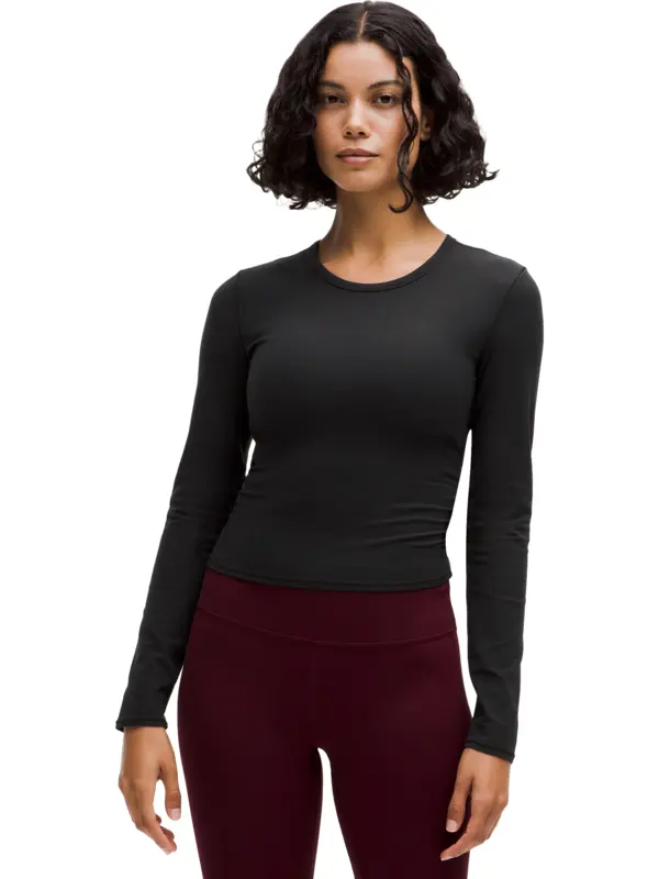 Lululemon All It Takes Ribbed Long-sleeve Shirt - Black