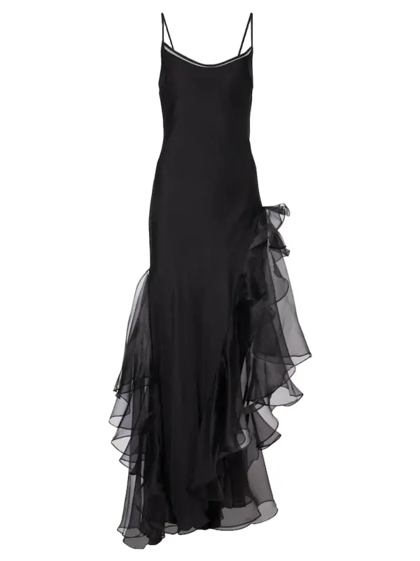 Sir The Label Sage Flounce Maxi Dress - Black