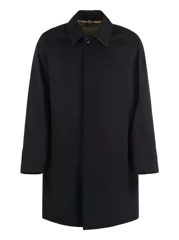 Burberry Long Camden Heritage Car Coat - Black