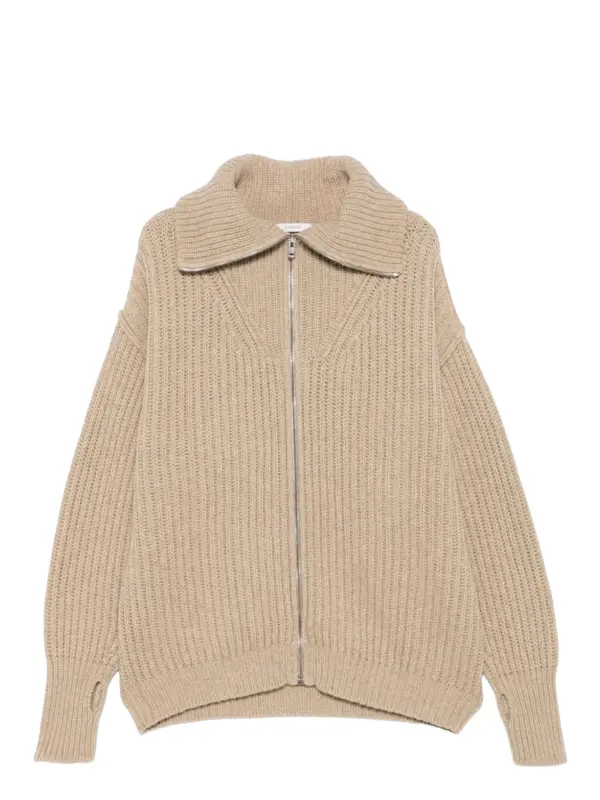 LEMAIRE Ribbed Knit Cardigan - Neutrals