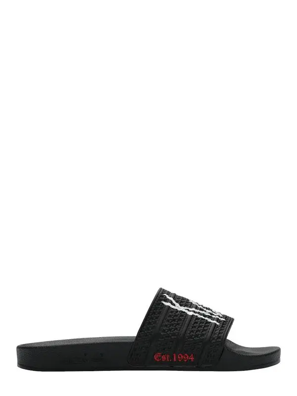 Adidas Adilette Slides Korn 30th Anniversary - Core Black/cloud White/better Scarelet Red