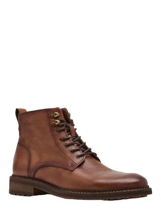 Steve Madden Noby Leather Lace-up Boots - Tan