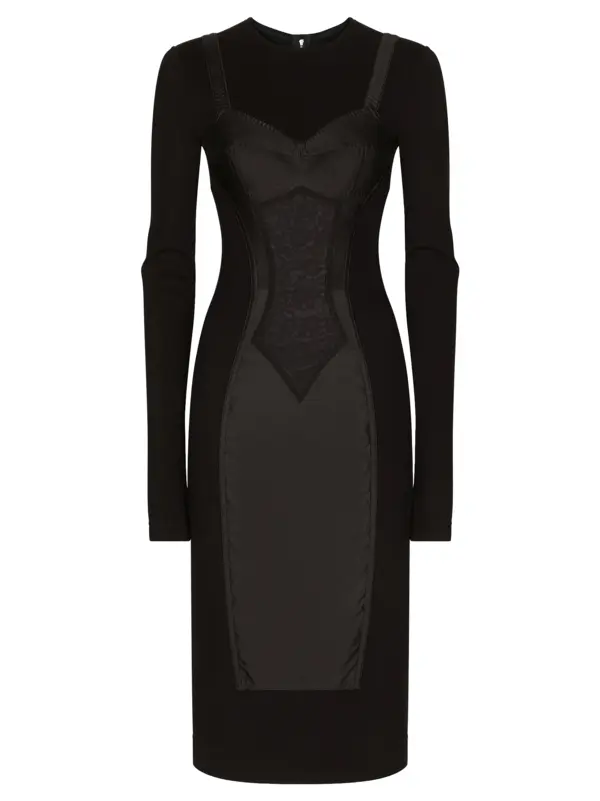 Dolce & Gabbana Sequined Midi Dress - Black