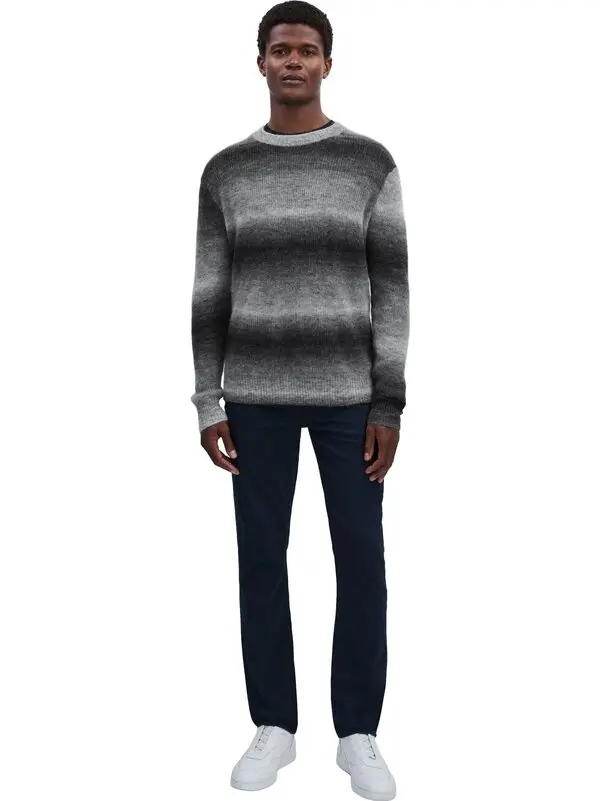 Paige Lozaro Ombré-striped Mohair-blend Jumper - Contrast Stripe Grey