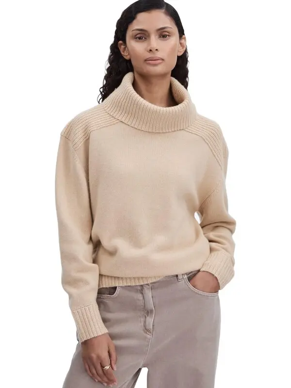 MADELEINE THOMPSON Wool-cashmere Hudson Jumper - Buttermilk