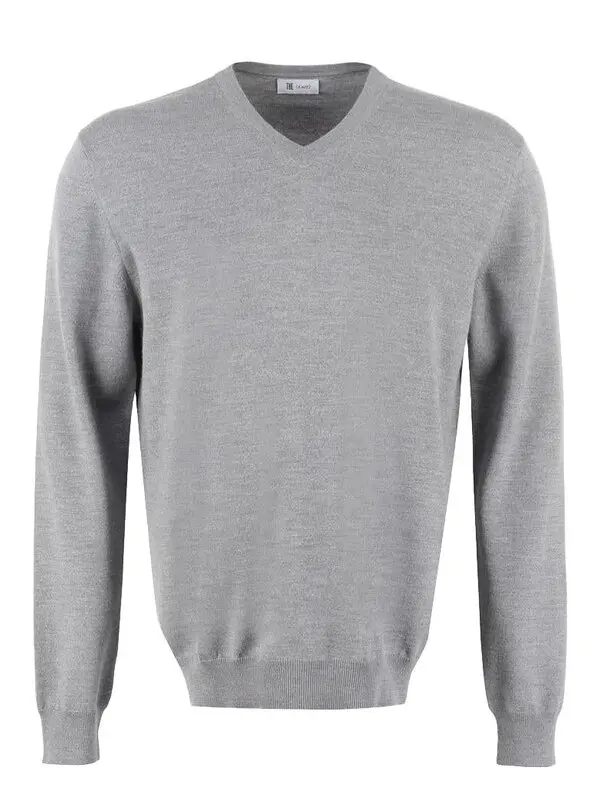 THE (ALPHABET) Wool Pullover - Grey