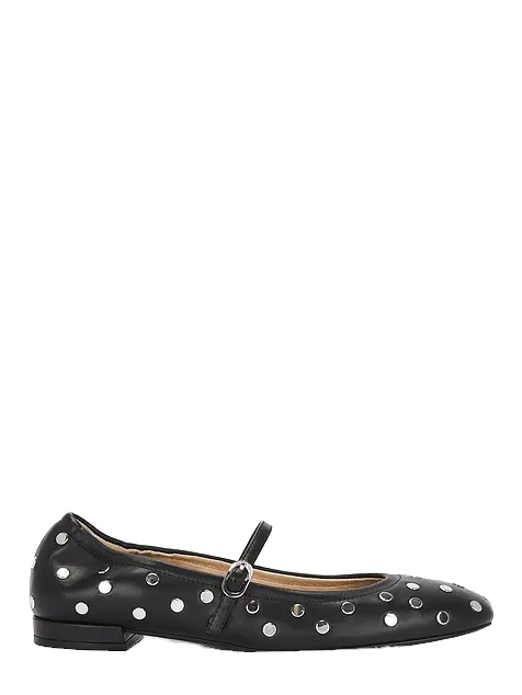 STUART WEITZMAN Claris Stud Ballet Flat - Black