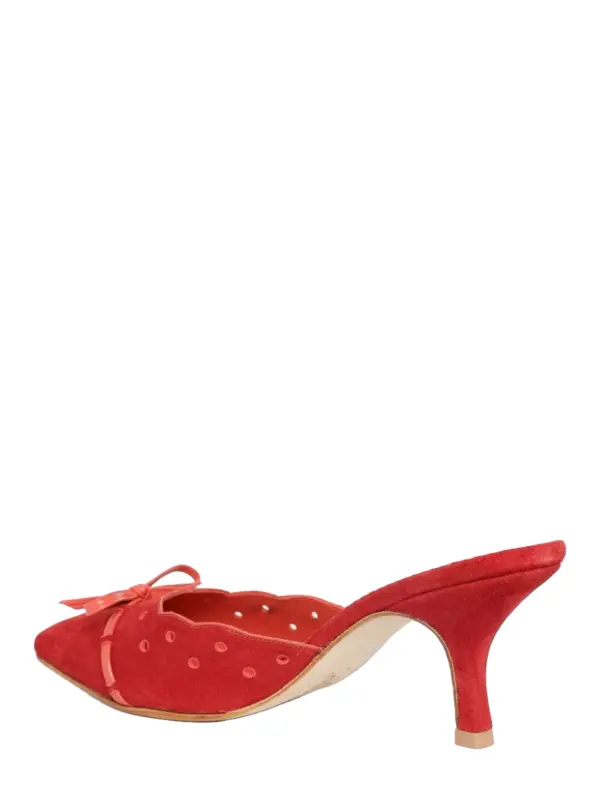 STUDIO CHOFAKIAN 55mm Leather Mules - Red