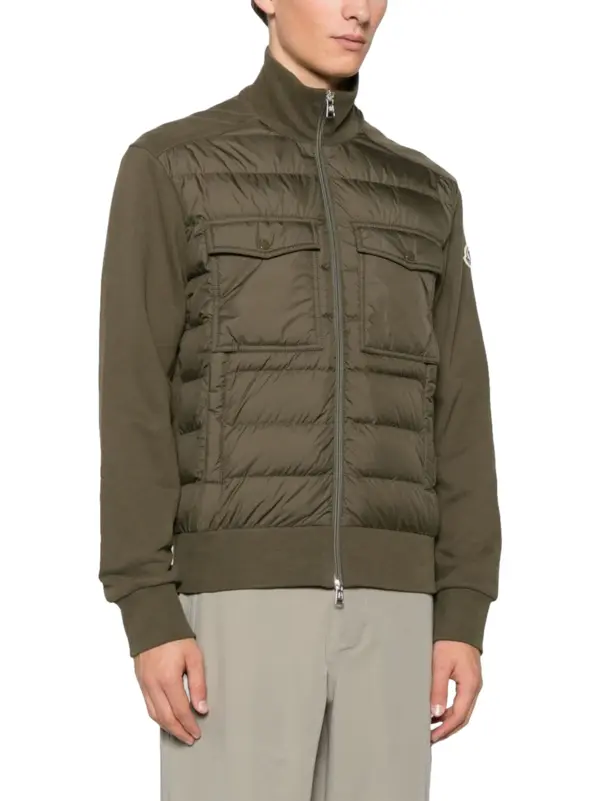 Moncler Padded Zip-up Sweatshirt - Green