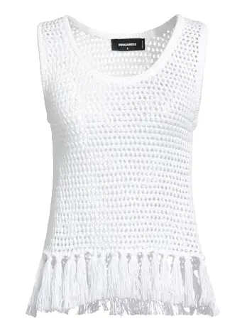 Dsquared2 Knitted Top With Fringe - White