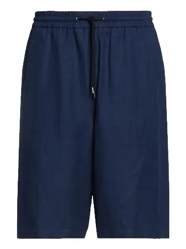 Giorgio Armani Hemp Bermuda Shorts - Blue