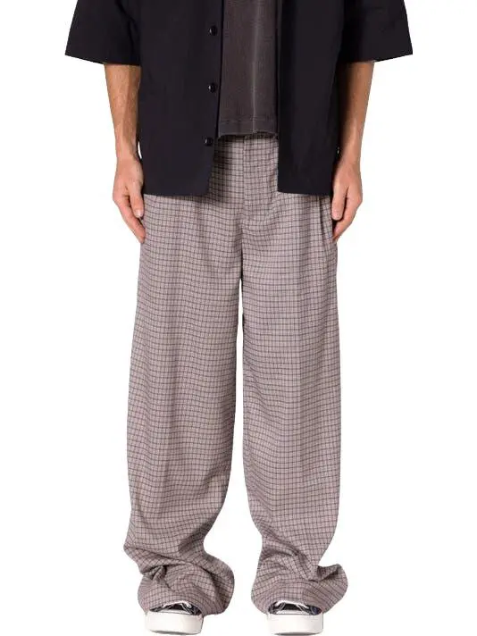 Mnml Pleated Wide Leg Cotton Trousers - Taupe