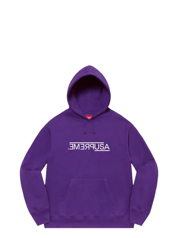 Supreme Usa Hooded Sweatshirt - Purple
