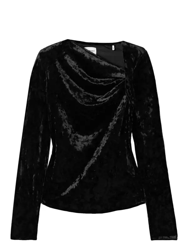 MARANT ETOILE Baixa Draped Top - Black