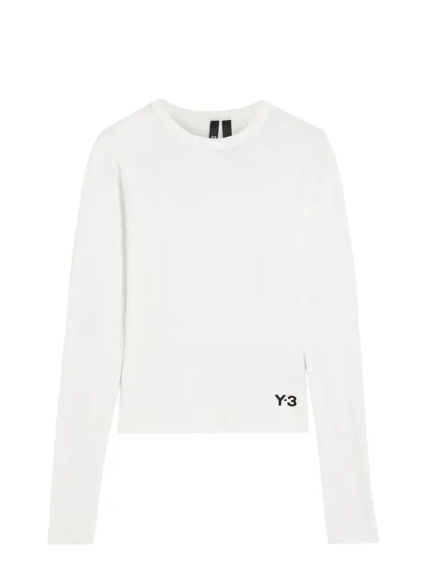 Y3 Logo-print Cotton-jersey Top - White