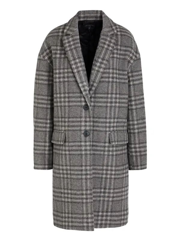 Rag & Bone Wagner Checked Wool-blend Coat - Gray