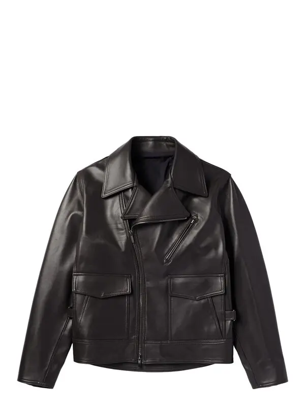 STOFFA Plongé Leather Jacket - Brown
