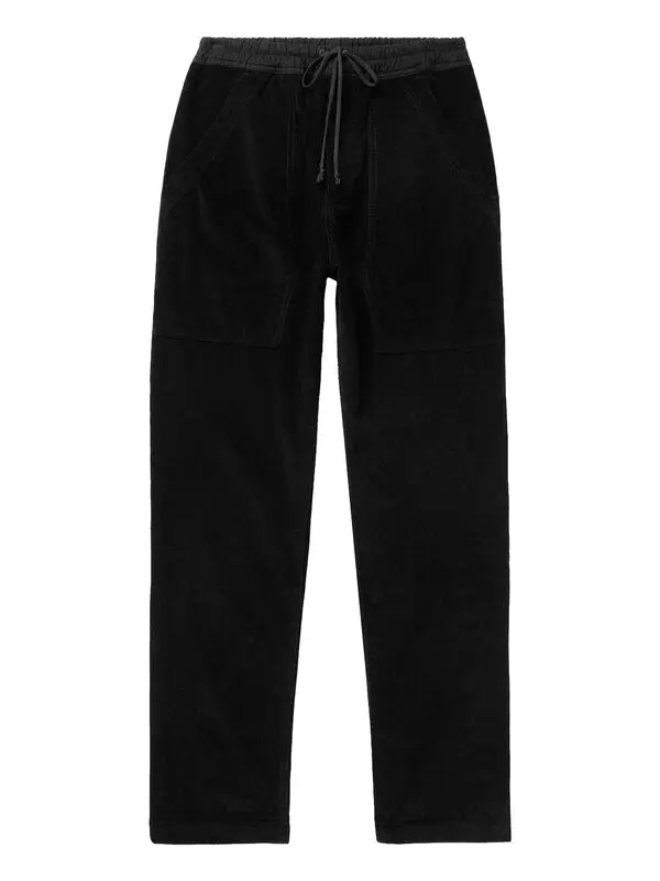Saint Laurent Slim-fit Cotton-corduroy Trousers - Black