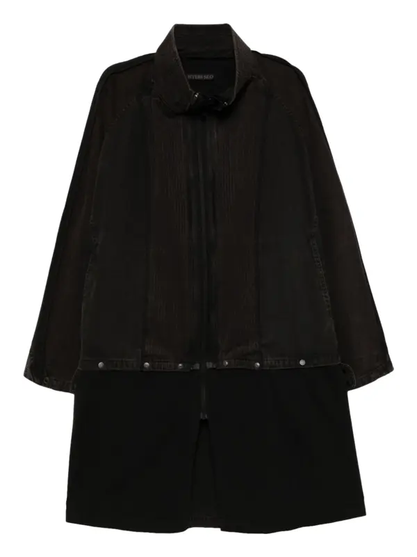HYEIN SEO Convertible Patchwork Coat - Black