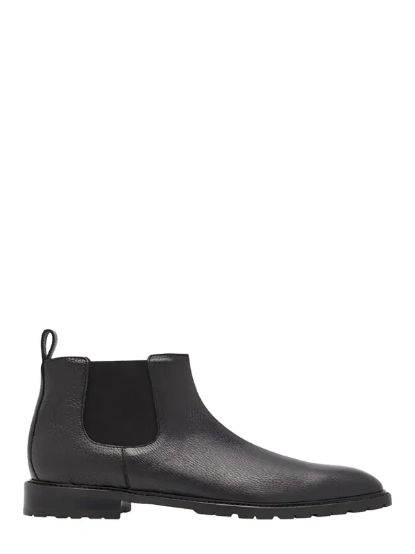 Manolo Blahnik Brompton Leather Chelsea Boots - Black