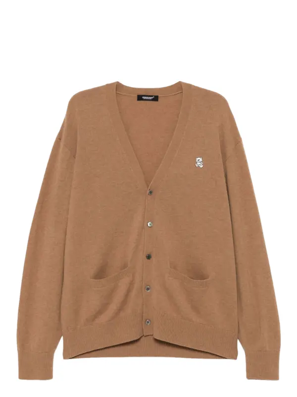 UNDERCOVERISM Embroidered Logo Cardigan - Neutrals