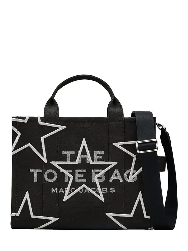 Marc Jacobs Medium Star Embroidered Tote Bag - Black