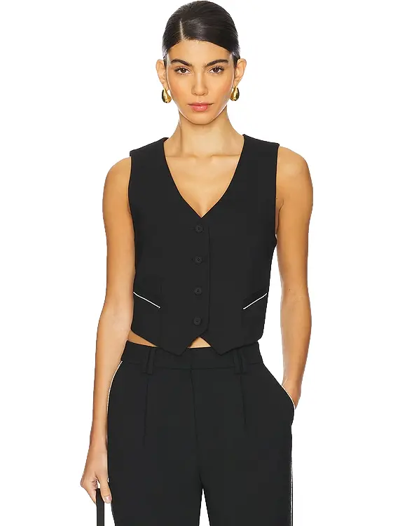 All Saints Atlas Krys Waistcoat - Black