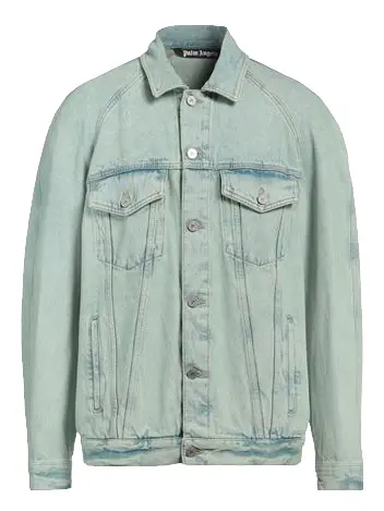 Palm Angels Denim Trucker Jacket - Green