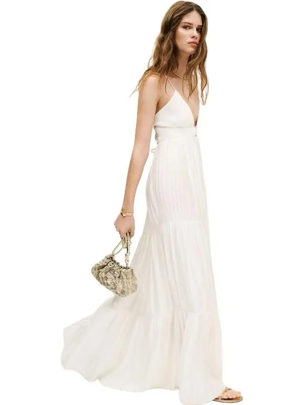 Ba&sh Wasta Flared Maxi Dress - White
