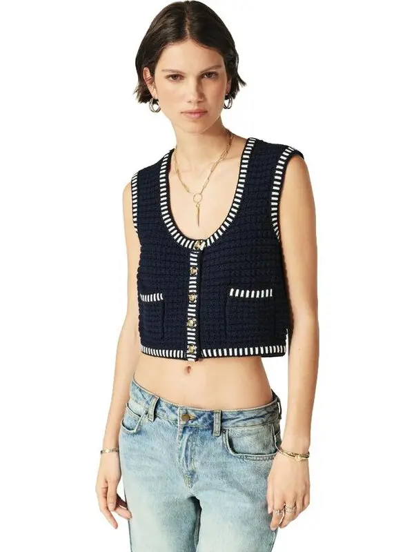 Ba&sh Gustave Sleeveless Vest - Blue