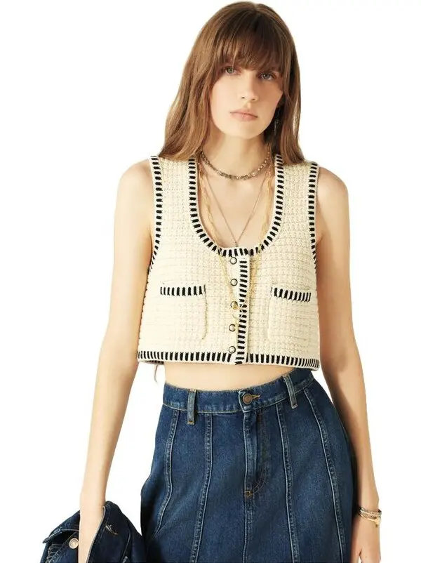 Ba&sh Gustave Sleeveless Vest - White