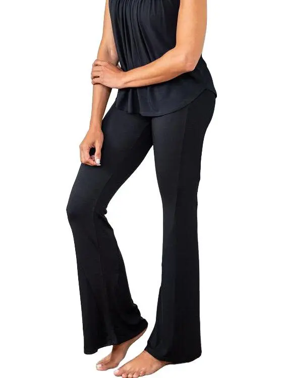 JJWINKS Happy Hour Flare Lounge & Sleep Pants - Black