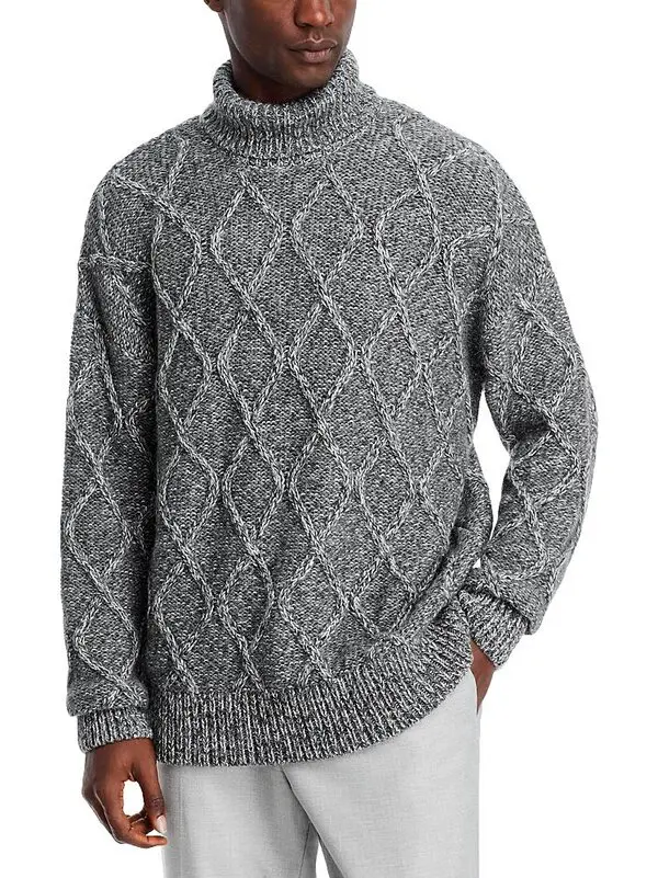 Hugo Boss Turtleneck Sweater - Medium Grey