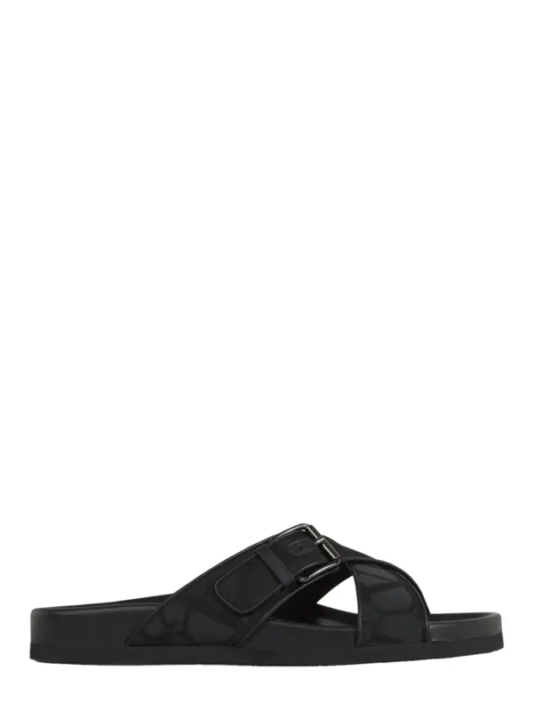 Valentino Garavani Toile Iconographe Fussfriend Slides - Black