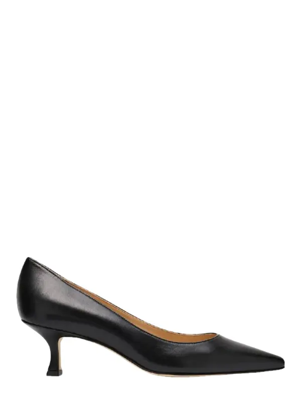 Manolo Blahnik Srila Leather Low Pumps - Black