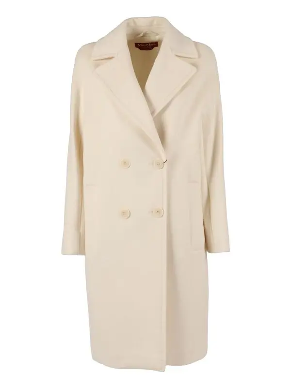 MAX MARA STUDIO Virgin Wool Coat - White