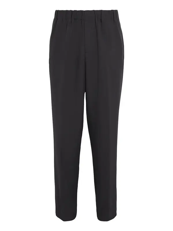 Sandro Jersey Wide-leg Trousers - Black