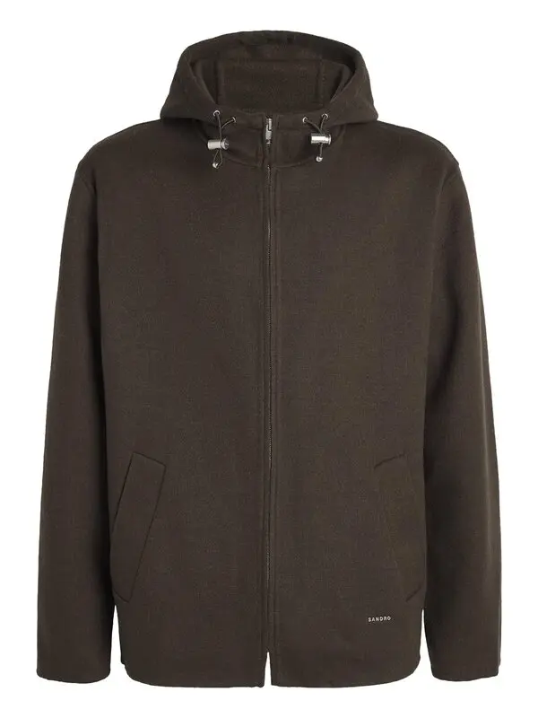 Sandro Wool-blend Blouson Jacket - Green