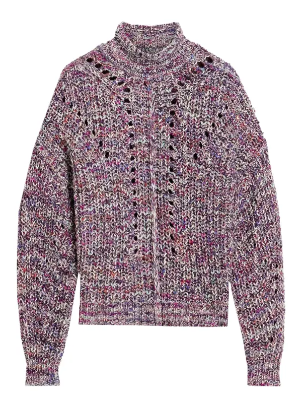 MARANT ETOILE Jarren Ribbed-knit Turtleneck Sweater - Violet